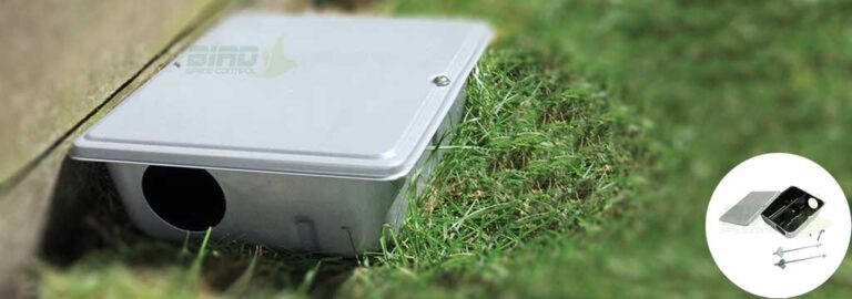 Reusable Galvanized Steel Metal Rat Bait Station - Bird Spike Control